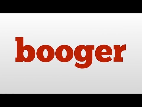 booger meaning and pronunciation