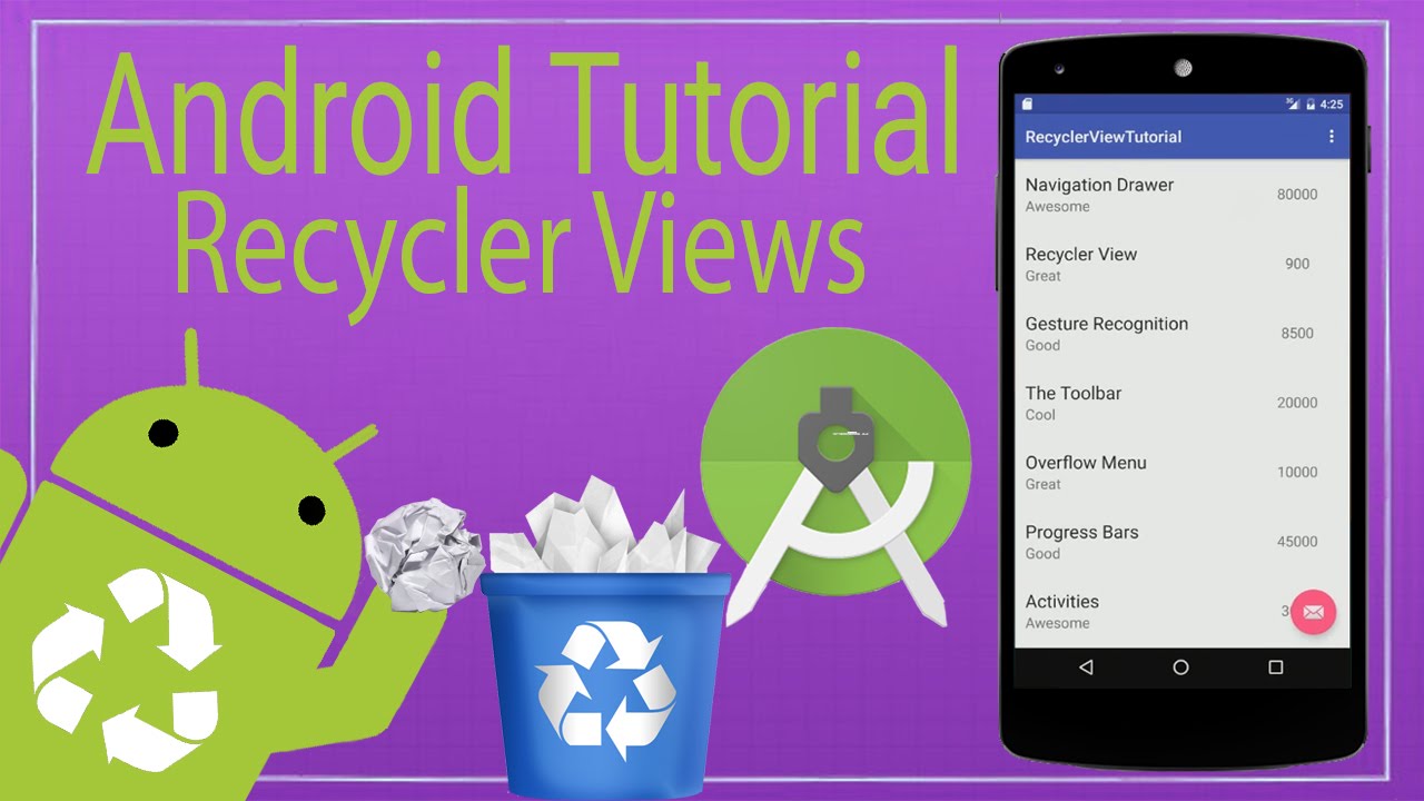 Android Tutorial 10 - The Recyclerview