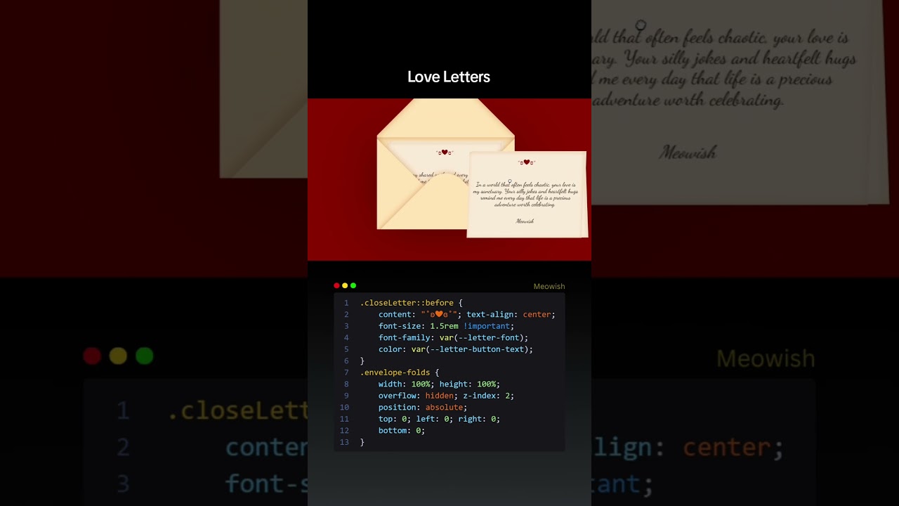 Src code is in the comment #programming #coding #loveletter #htmlcss #javascript #code #foryou