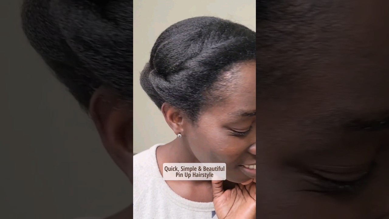 Pin Up Updo | Roll & Tuck Natural Hairstyle #unclefunkysdaughter #pinupstyle