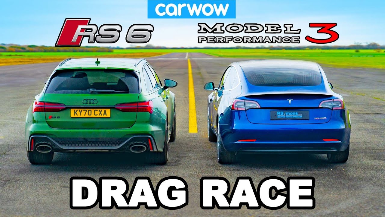2021 Audi RS6 Drag Races Tesla Model 3 Performance, Humiliation Follows ...