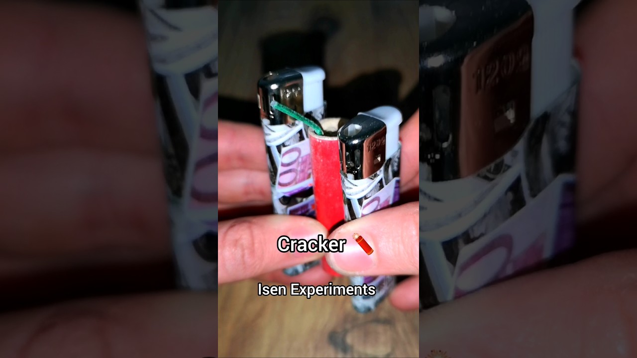 Cracker Cool Lighters Experiment Trick #experiment #firecrackers #fireworks #crackers #lifehack