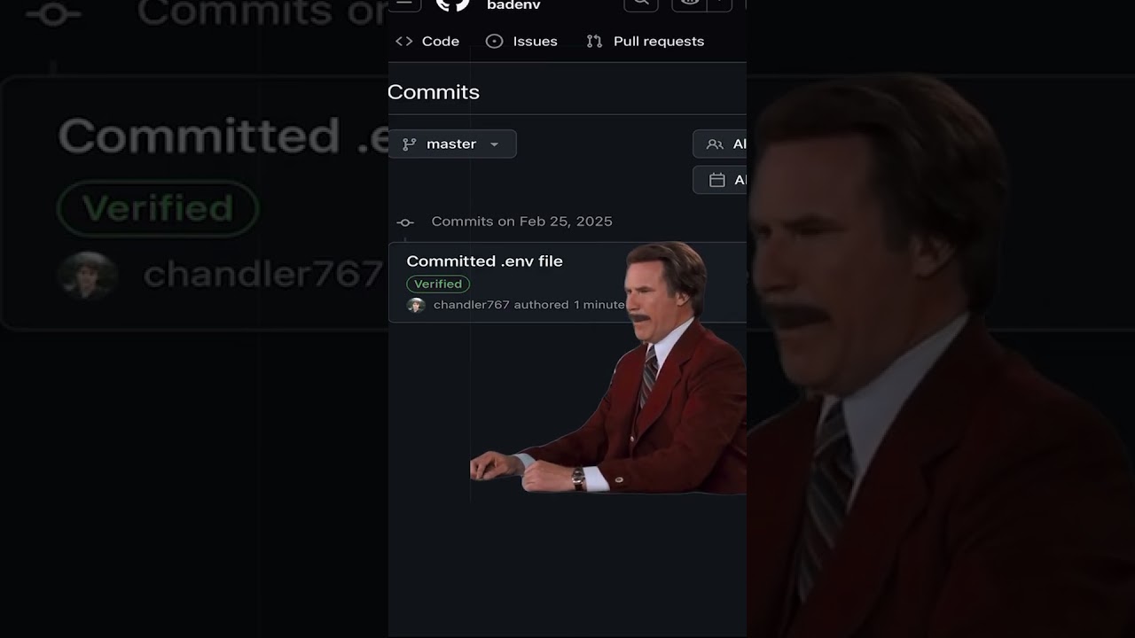 When your secrets get pushed to @GitHub #cybersecurity #devops #coding #programming #software