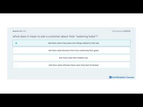What does it mean to ask a customer about their “watering holes”?