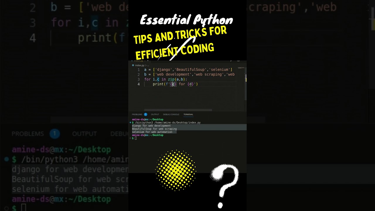 Essential #python  Tips and Tricks for Efficient #coding