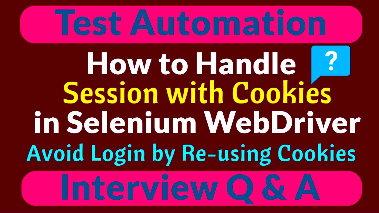 Handling Cookies in Selenium | Save and Reuse Cookies Across Tests in WebDriver - Practical Example