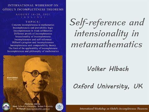 Volker Halbach: Self-reference and intensionality in metamathematics