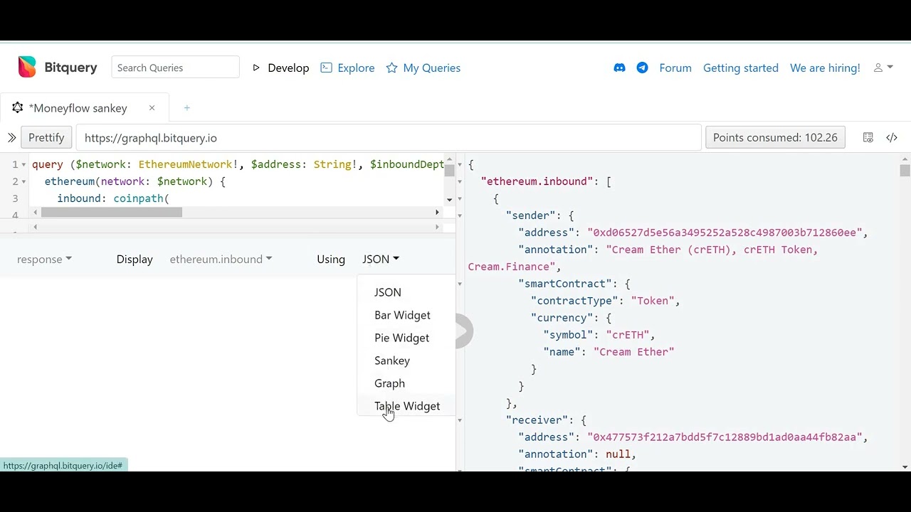 Exporting data from the GraphQL IDE as CSV