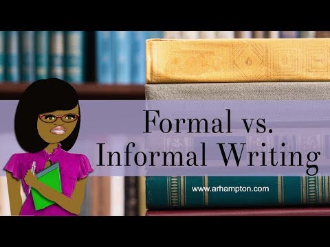 Formal vs. Informal Writing Style Tutorial