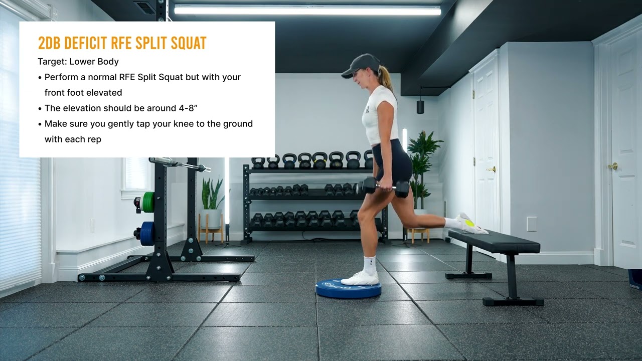 2DB Deficit RFE Split Squat