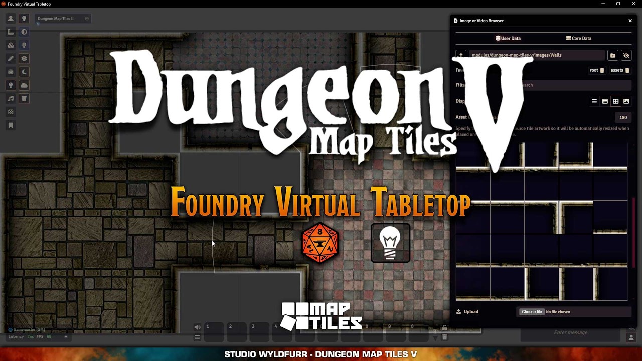 Dungeon Map Tiles V in FoundryVTT