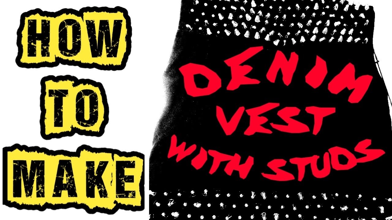 PUNKS JACKET | DENIM VEST WITH UK STUDS