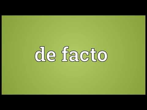 de facto meaning in English