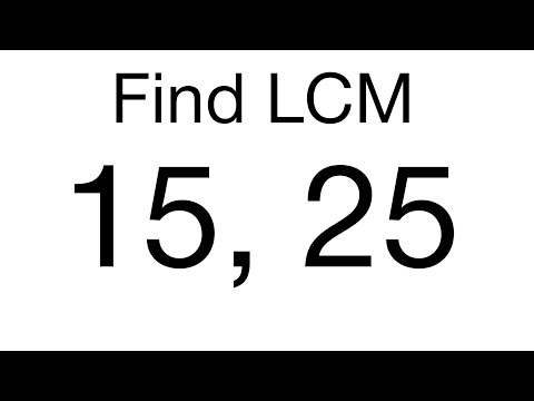 Find Lcm of 15, 25 | Least Common Multiple