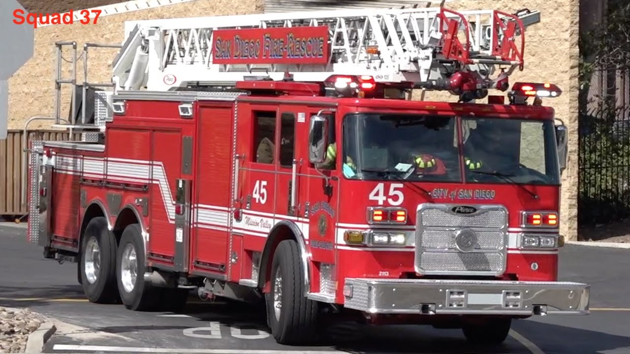 San Diego Fire T45 Responding