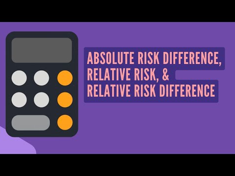 Absolute Risk Difference, Relative Risk and Relative Risk Reduction