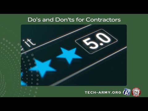 Do's and Don'ts for Contractors