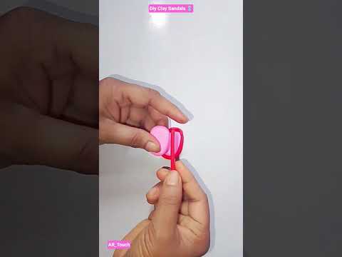 Diy Clay Sandals #diy #craft #art #creativity #ideas #miniature#shorts#trending #viralshorts