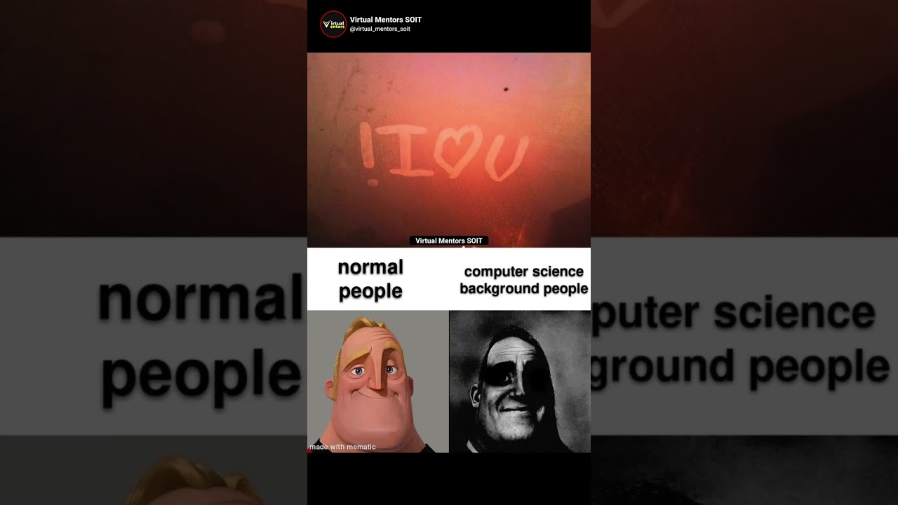 Normal People (no reaction) vs. Programmers on 