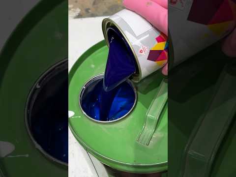 Traffic Blue Paint | Mixing Blue Oil Paint Colorent #satisfying #short