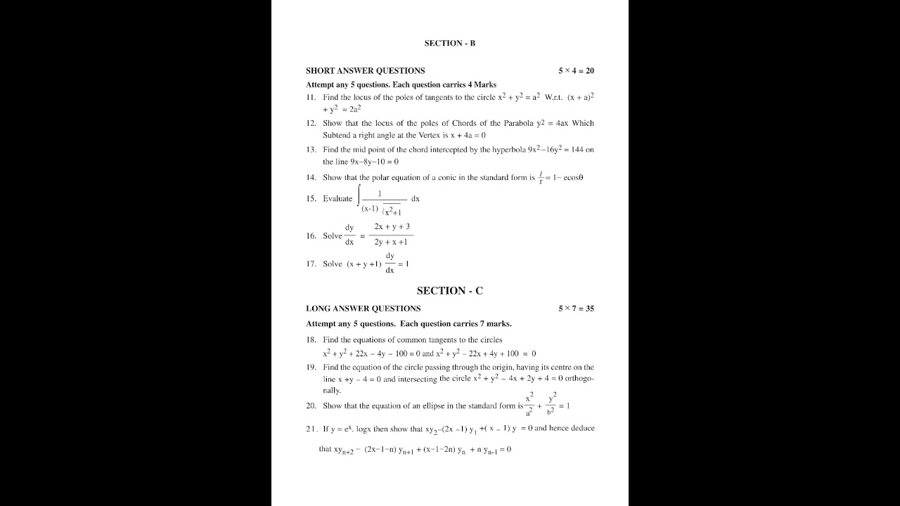 #exam inter 2nd year 2B maths question paper model paper