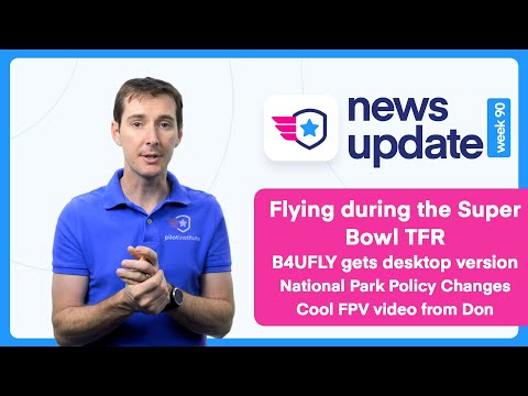 Drone News: Busting Super Bowl TFR. B4UFLY Desktop Version. National Park Policy Changes.
