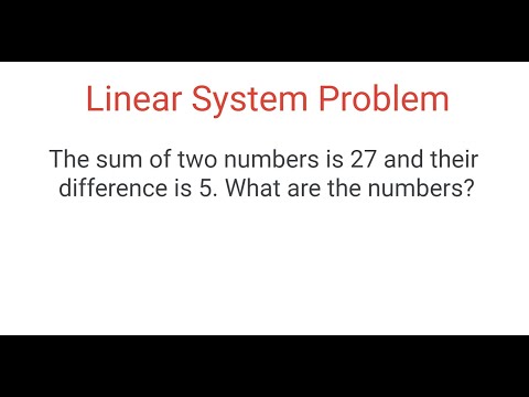Finding Two Numbers Whose Sum is 27 & Difference Is 5