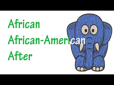 English words meaning in Hindi with example sentences | African African-american after