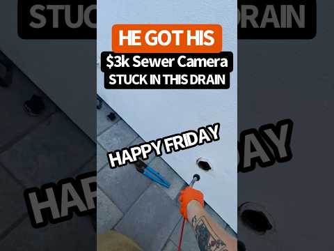 Plumber gets expensive sewer camera stuck in drain #plumbing #plumber #service #repair #explained