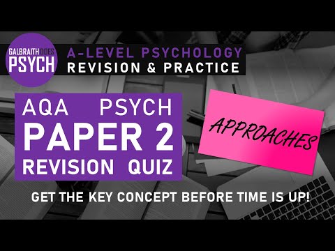 AQA Psychology Paper 2: Approaches - Key Concepts Revision Quiz