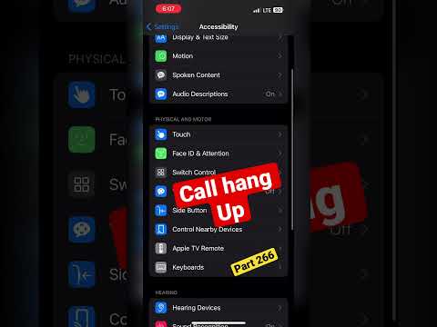 How to enable call hang up in iPhone and iOS device || part 266 || #shortvideo #iphone #ytshorts