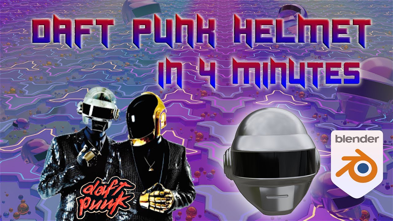 Daft Punk Helmet in 4 minutes - Fast Tutorial | Blender 2.91