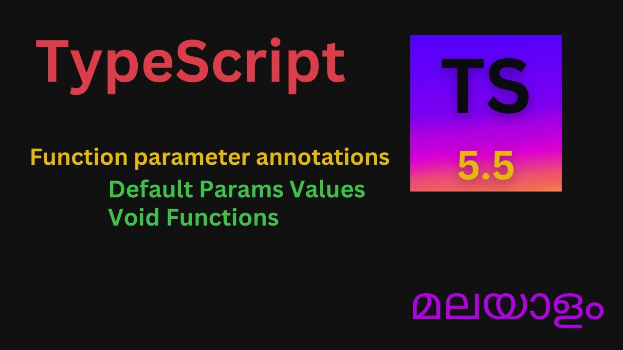 #3 Typescript Tutorial | Function parameter annotations | Void Functions