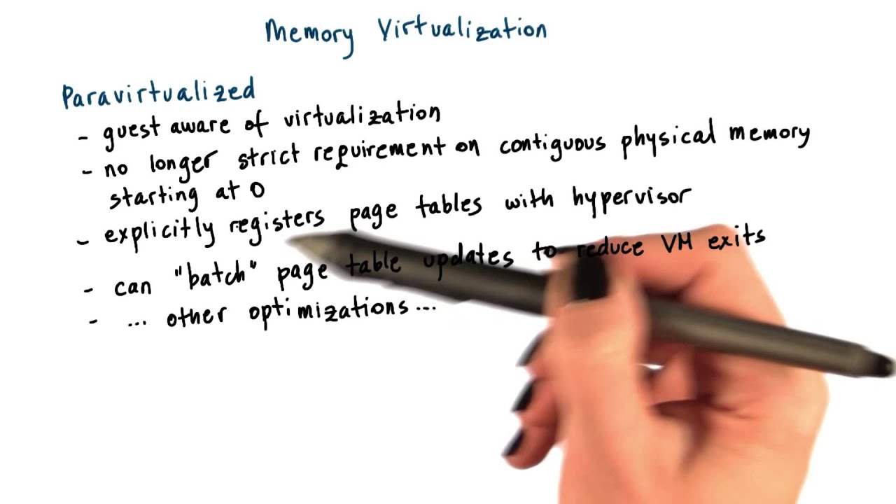 Memory Virtualization  Paravirtualized