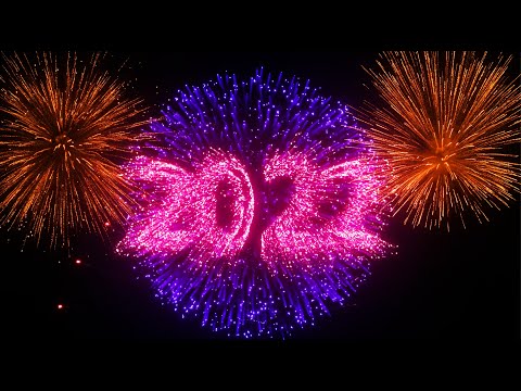 Firework Happy Year 2022 Colorful Changing Transparent Alpha Background Animation Motion Free
