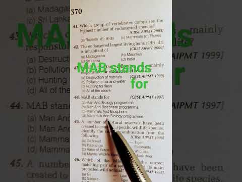 MAB stands for #NEET Biology #shorts