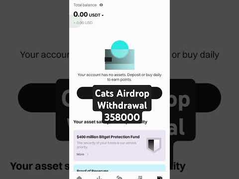 Cats Airdrop Withdrawal 🔥 ||Cats Receive Bitget wallet 358000 cats #cats #airdrop