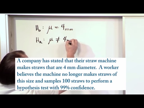 Lesson 9 - Writing The Null and Alternate Hypothesis (Statistics Tutor)