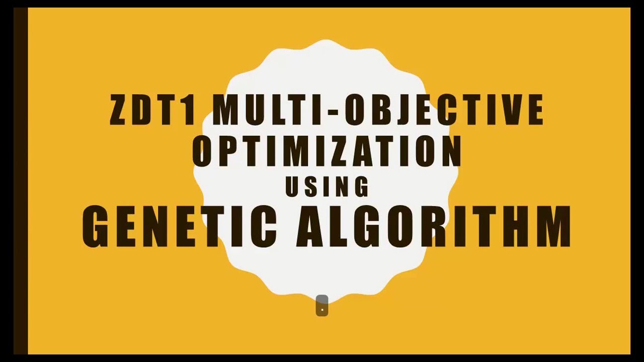 optimizing zdt1 multi-objective test problem using Genetic Algorithm - A MATLAB tutorial