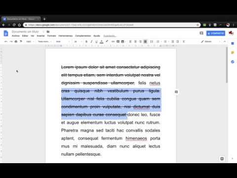 Tachar texto en google documents. 18'