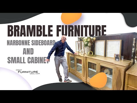 Bramble Narbonne Credenza, Sideboard & Storage Cabinets - Real Wood, your choice of finish!
