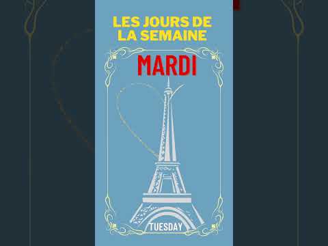 Tuesday - Mardi - #french #shorts #ytshorts