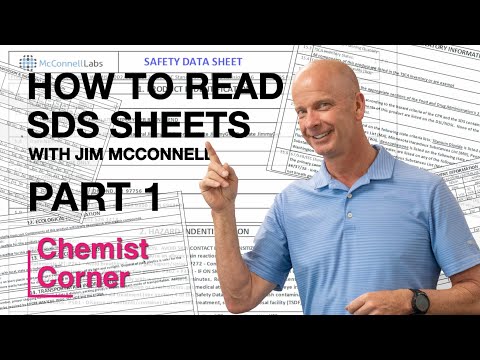 How to Read SDS Sheets | Part 1 with Jim McConnell | Chemist Corner