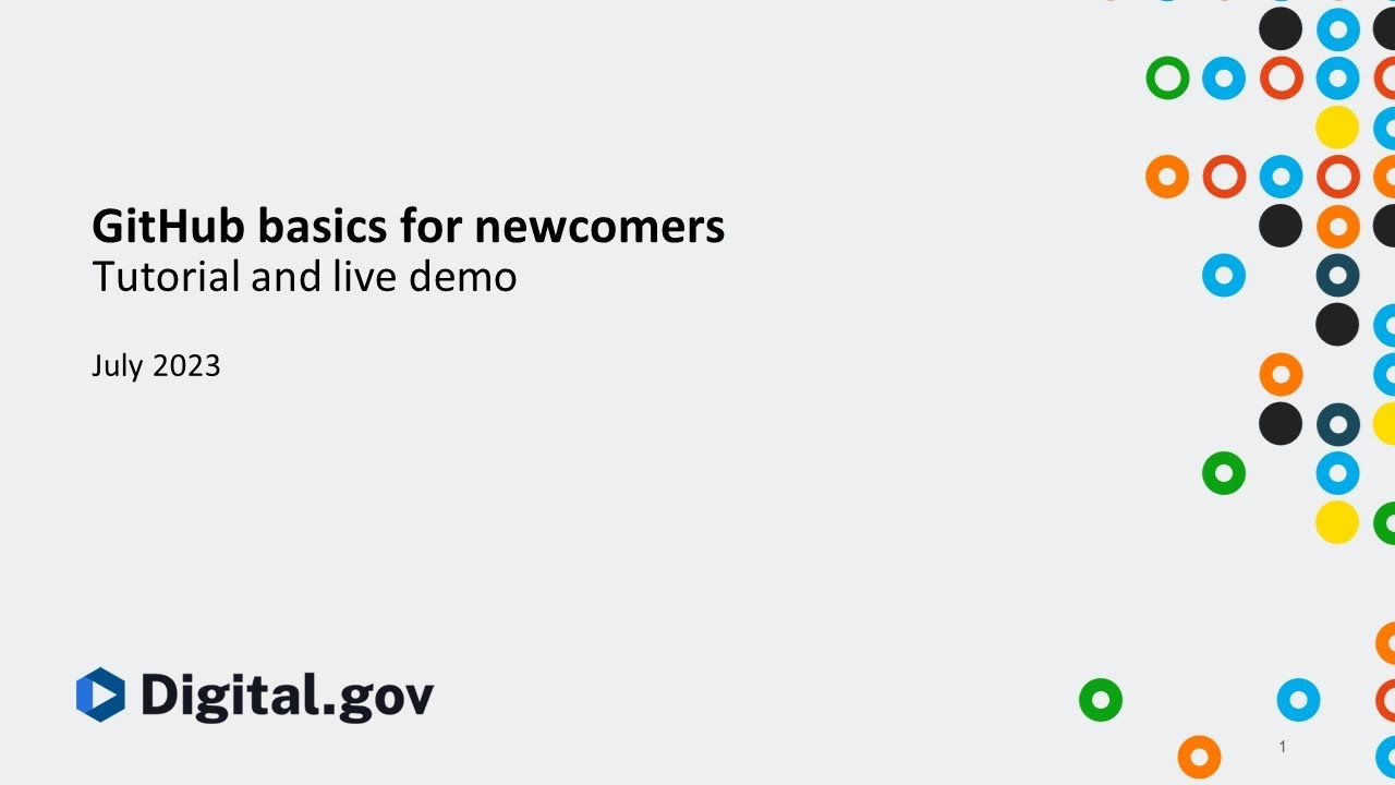 Introduction to GitHub for newcomers