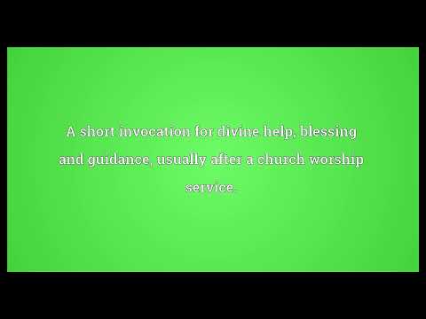Benediction Meaning