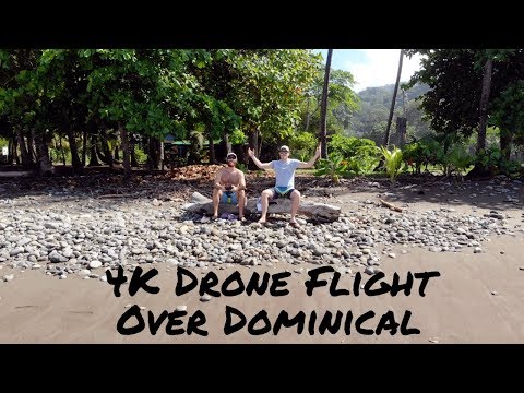 4K Drone Flight Over the Coast of Dominical, Costa Rica