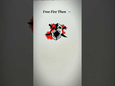 Free Fire Then ☠️ Drawing Headshot Logo 😳#shorts #drawing #freefire #garenafreefire #headshot