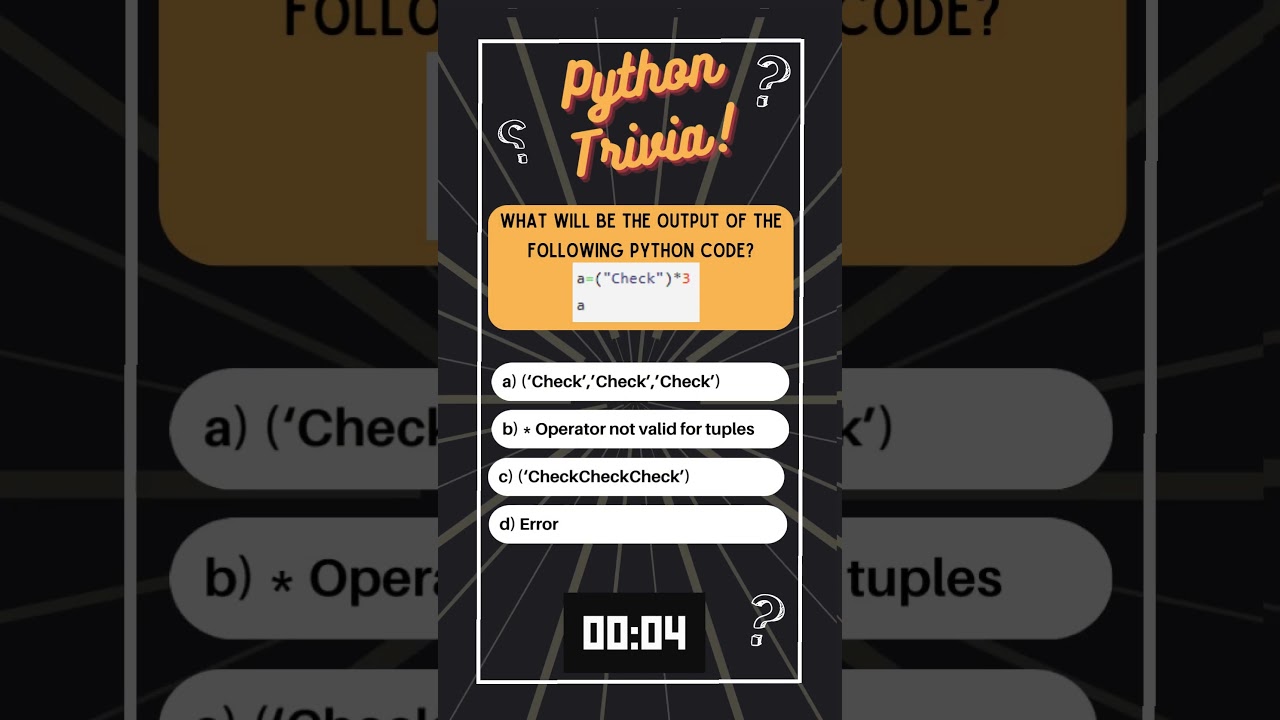 Python Trivia   Tuple 14 #coding #python #techcommunity #shorts #trending #viral #datascience
