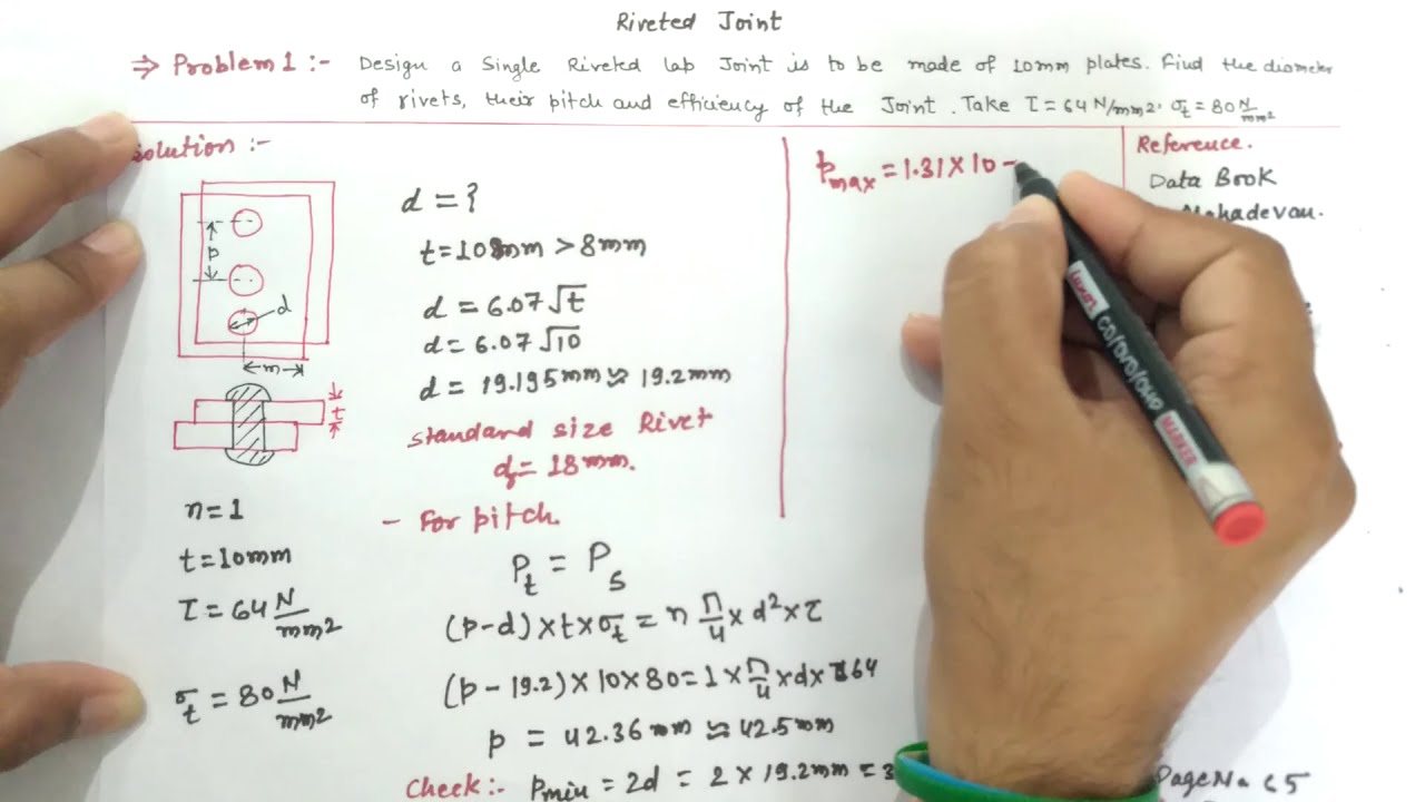Problem solve on riveted joint | Design of Riveted Joints || Failures of riveted joints