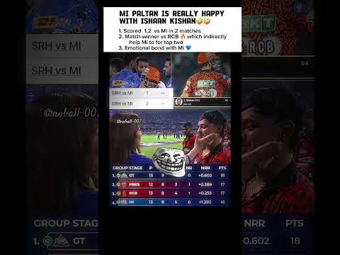 MI Paltn Rejoices as Ishan Kishan Shines in IPL 2025 Match Against RCB #shortsfeed